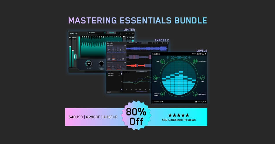 Mastering Essentials Bundle: Save 80% on Levels, Expose 2 & Limiter Mastering Essentials Bundle: Save 80% on Levels, Expose 2 & Limiter
